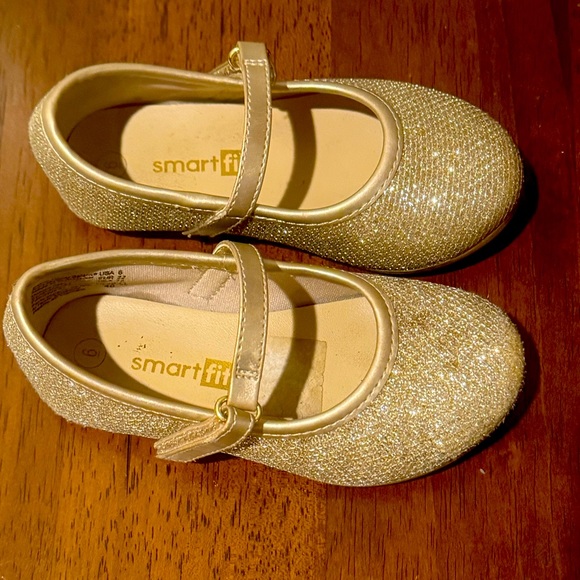 Smart Fit | Shoes | Smart Fit Toddler Girl Size 6 Gold Glitter Sparkle ...